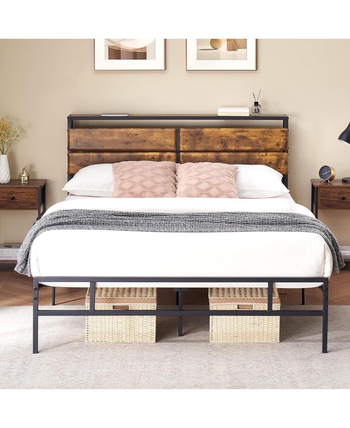 Click here for Draft - gaomon Queen Size Metal Platform Bed Frame... prices