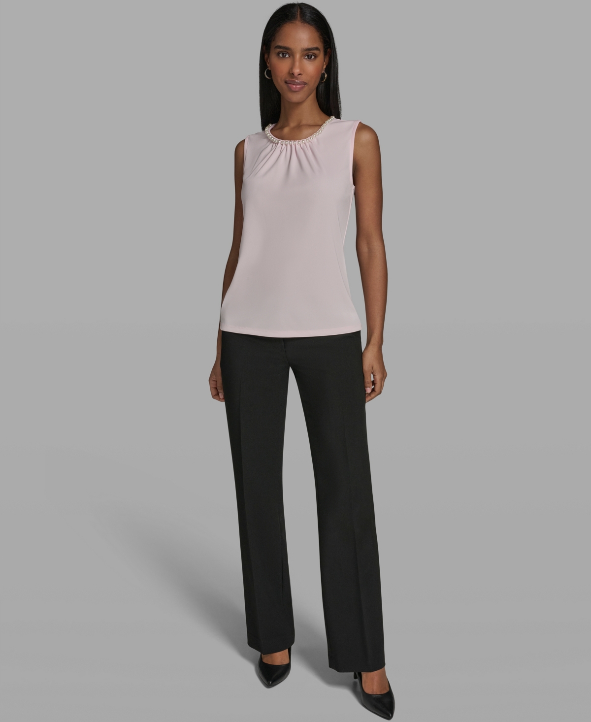 Click here for Karl Lagerfeld Paris Womens Crewneck Knit Top - Ba... prices