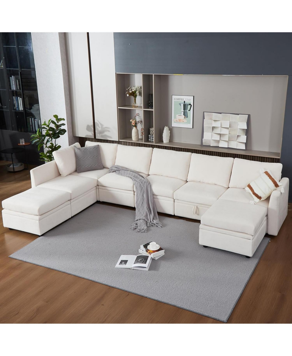 Click here for Gaomon 137.4" Chenille Modular Sectional Sofa... prices