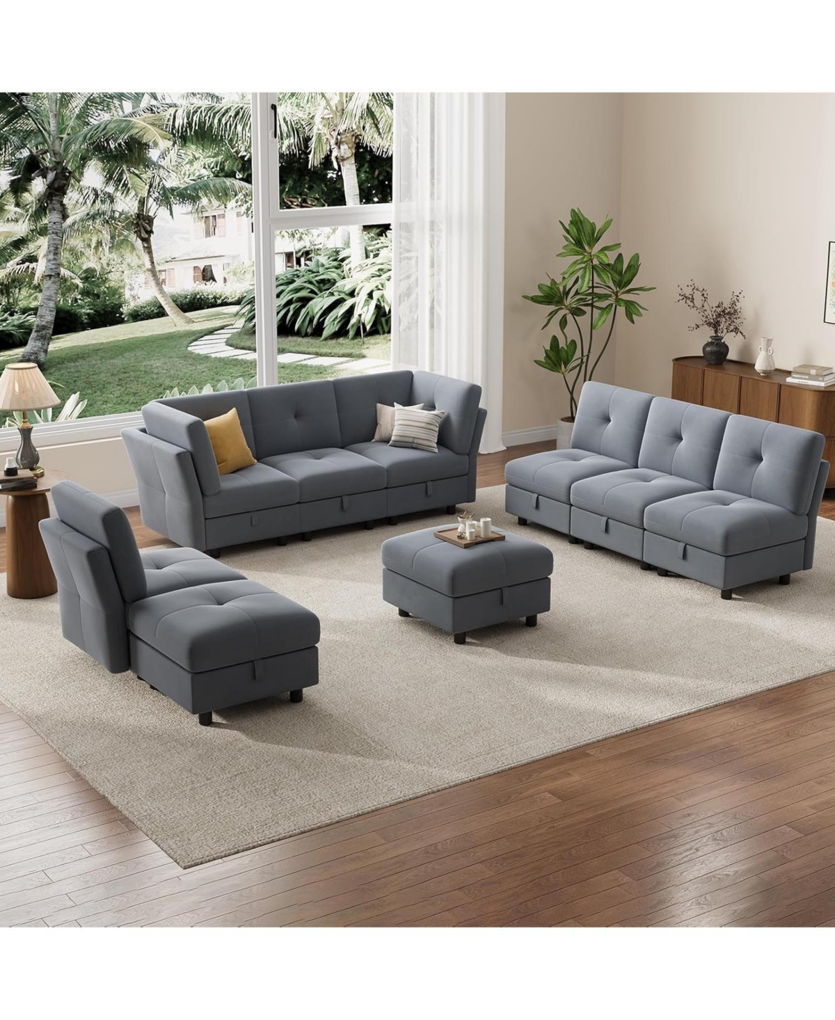 Click here for gaomon Modular Sectional Sofa  143.8 Inch Sectiona... prices