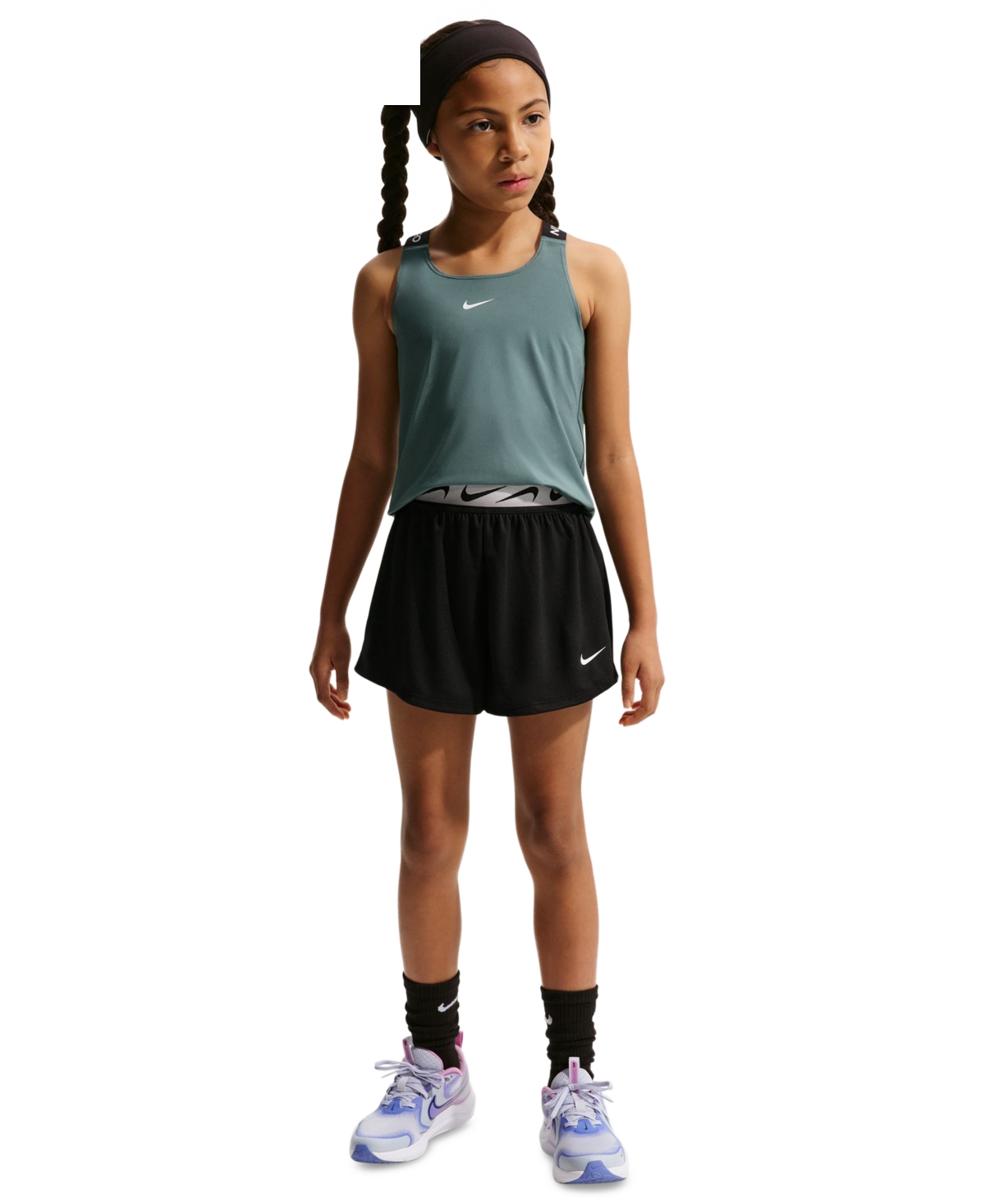 Click here for Nike Dash Girls 7-16 Dri-fit Running Shorts - Blac... prices