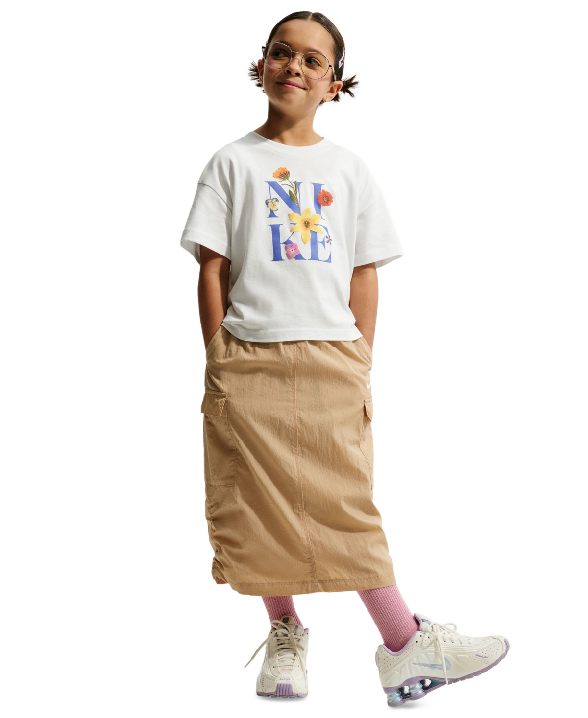 Click here for Nike Girls 7-16 Sportswear Boxy T-Shirt - Summit W... prices