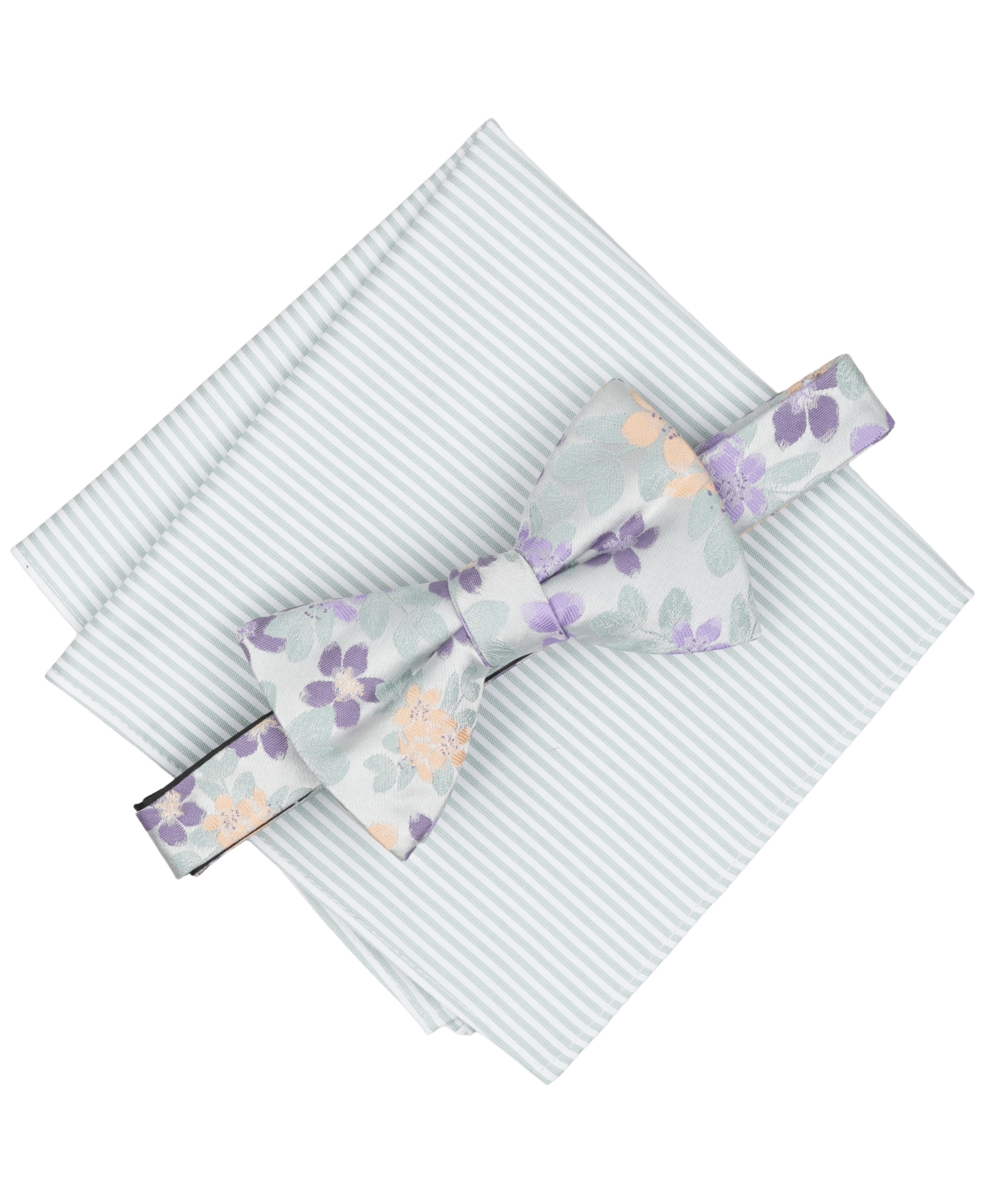 Click here for Bar Iii Mens Imola Floral Bow Tie and Pocket Squar... prices