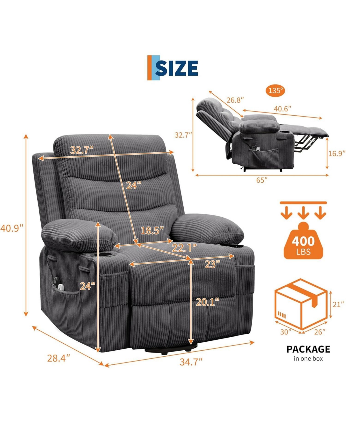 Click here for gaomon Electric Lift Recliner with Massage & Heat... prices