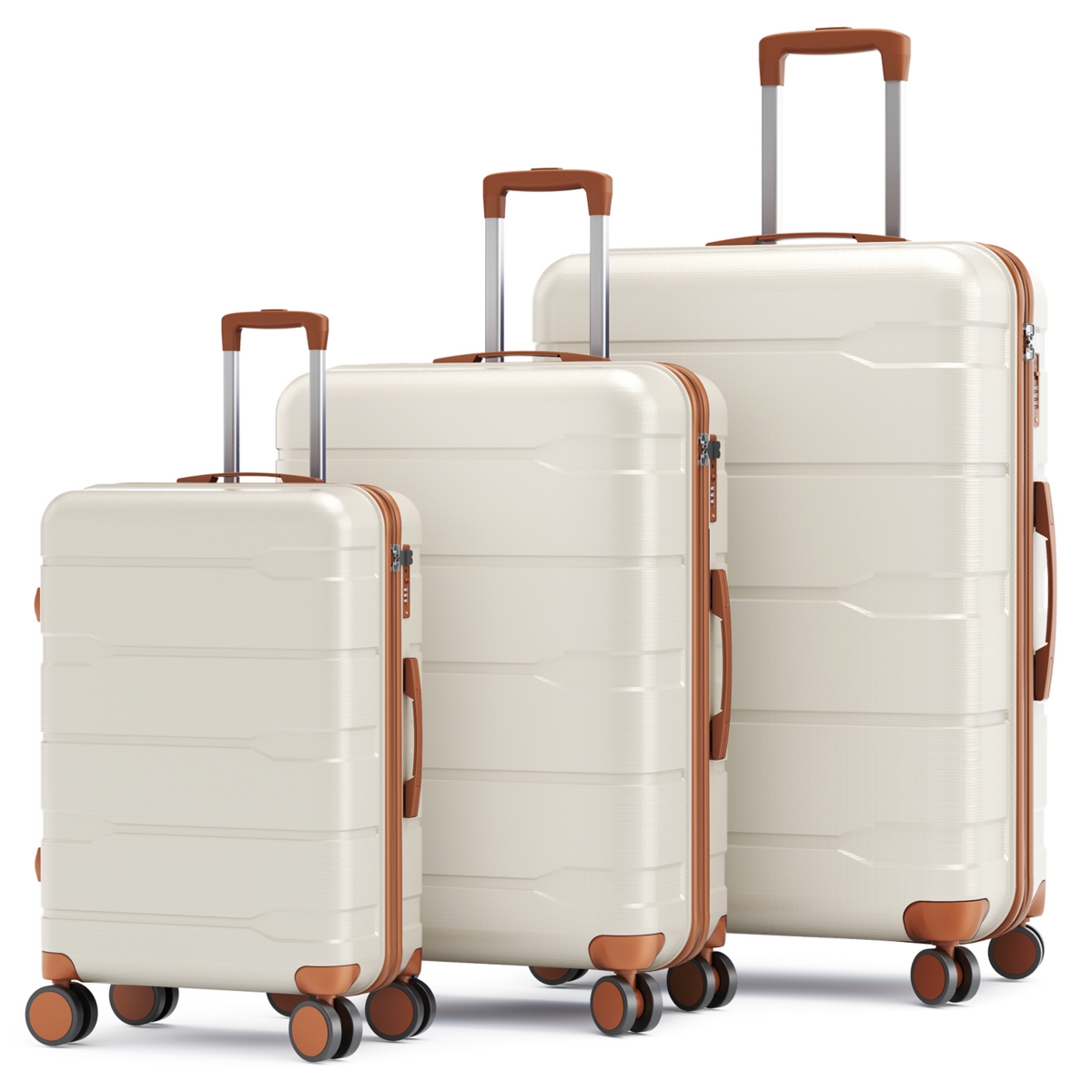 Click here for Sugift 3 Piece Hardshell Luggage Set with Spinner... prices