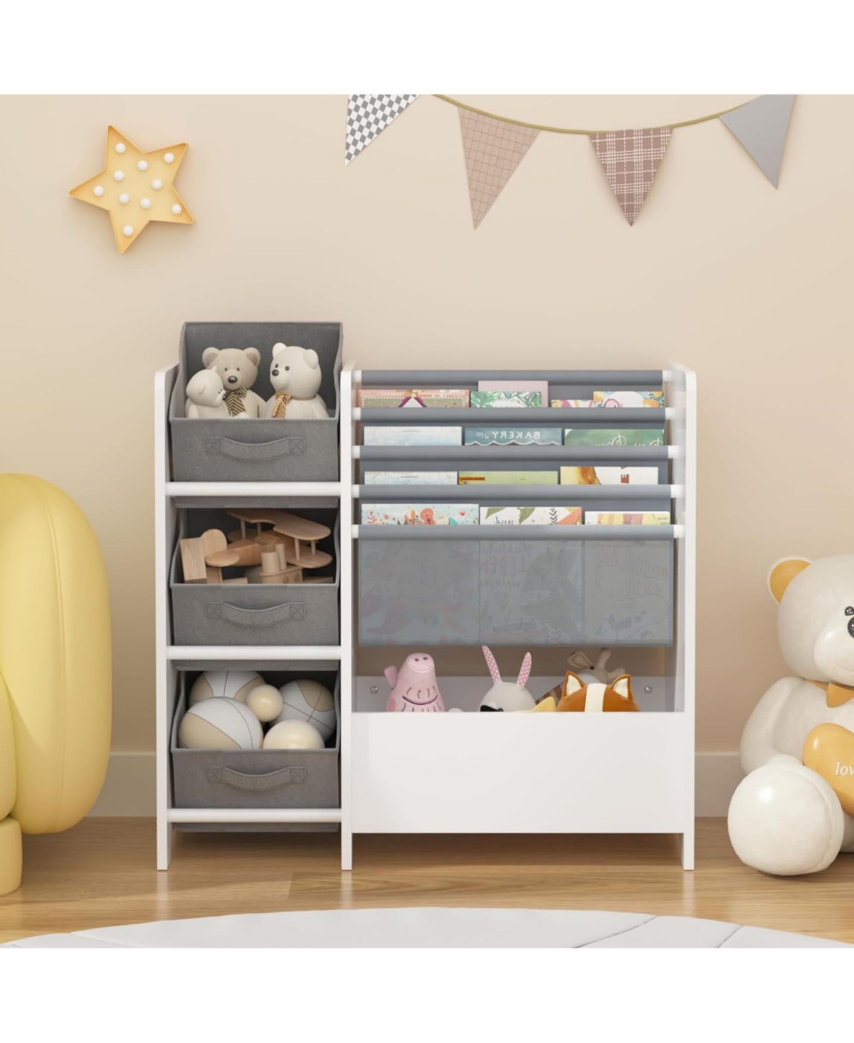 Click here for Draft - Rainsken Wooden Bookshelf  4 Tier Kids Boo... prices