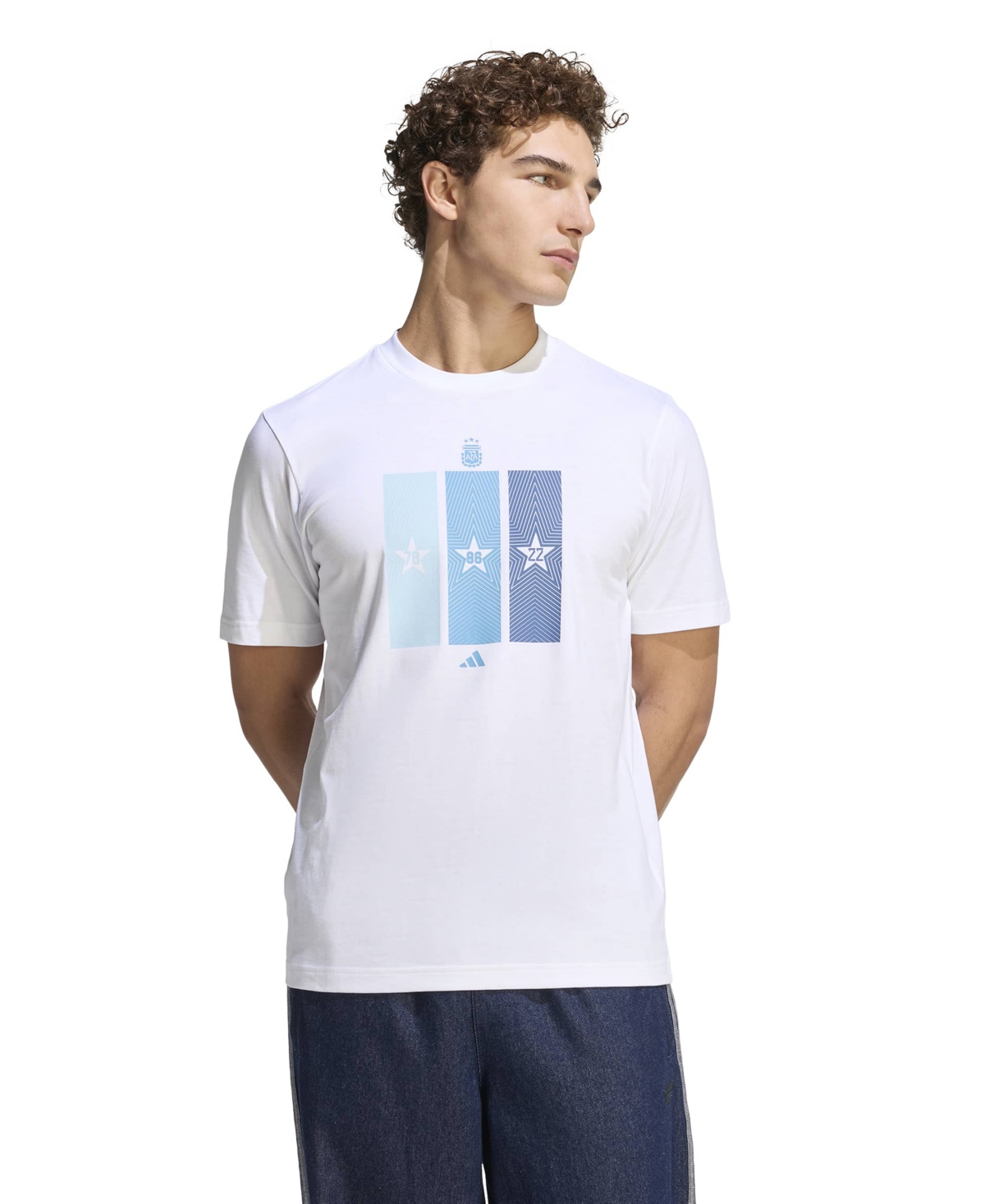 Click here for adidas Mens Argentina Home Crewneck T-Shirt - Whit... prices