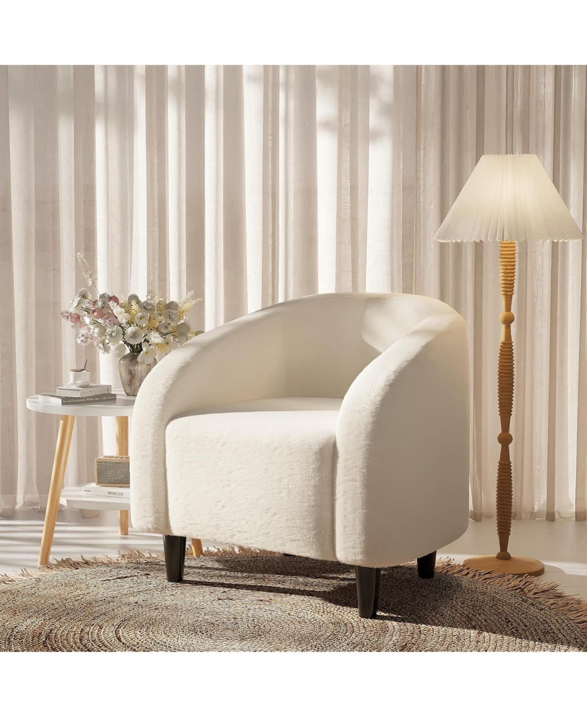 Click here for Gaomon Chair Living Room Chairs Boucle Barrel Chai... prices