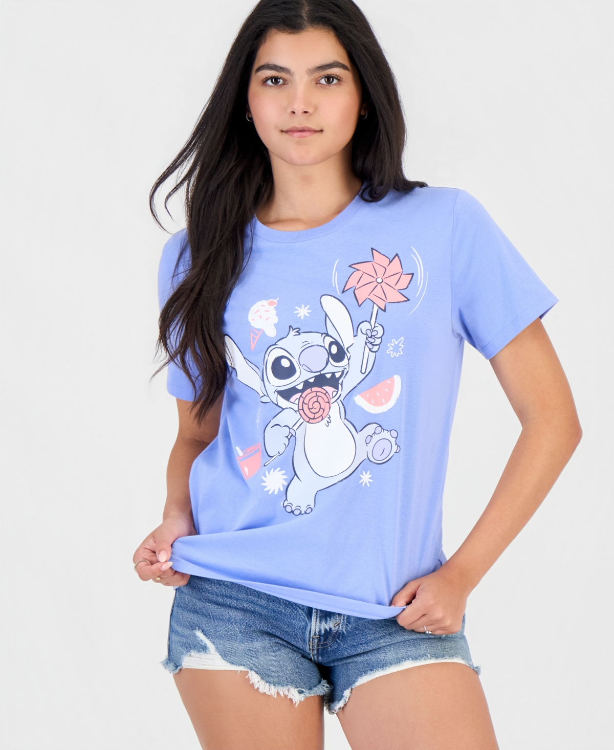 Click here for Disney Juniors Stitch Graphic Print T-Shirt - Hydr... prices
