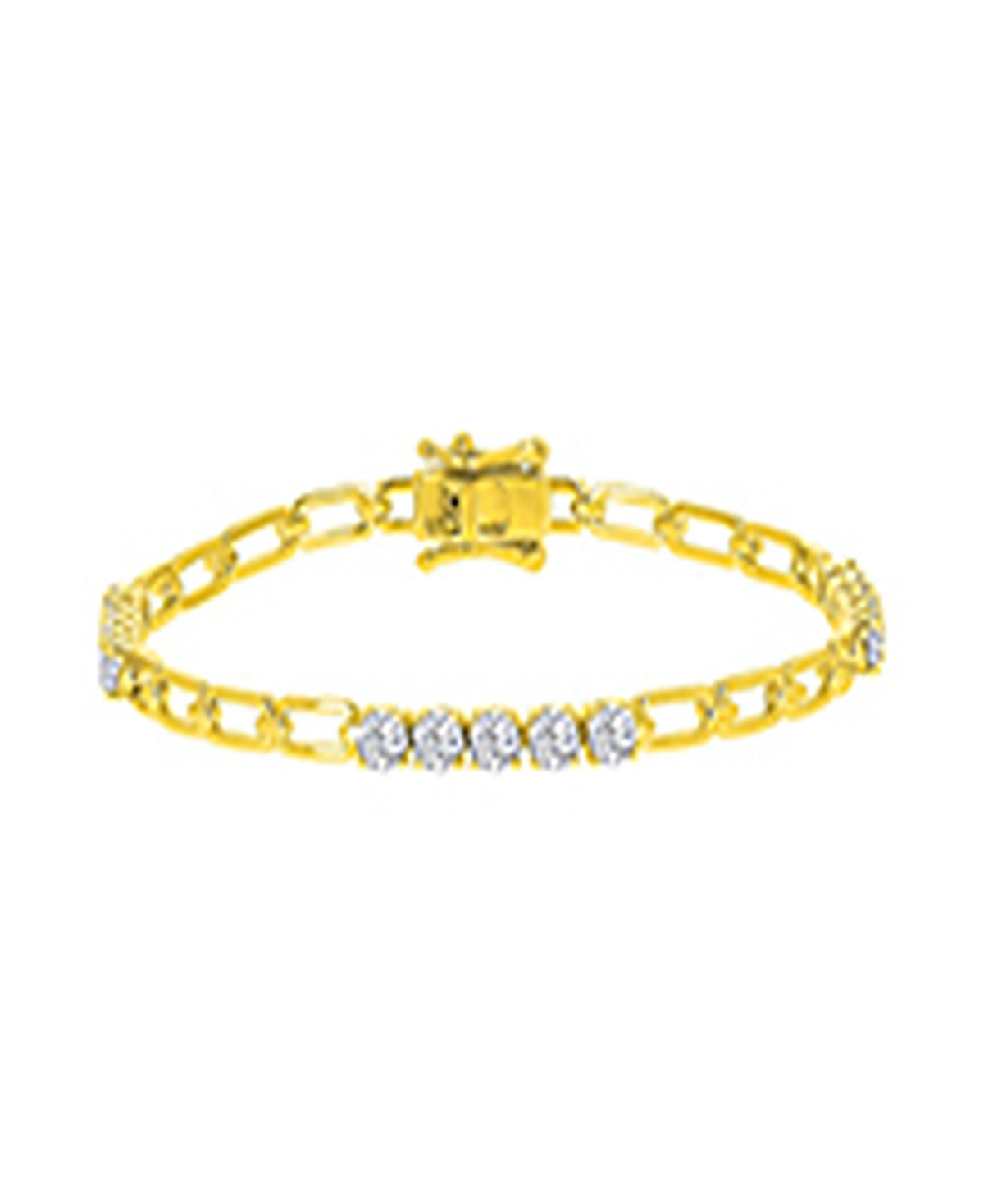 Click here for Macys Cubic Zirconia Station Bracelet in 14k Yello... prices
