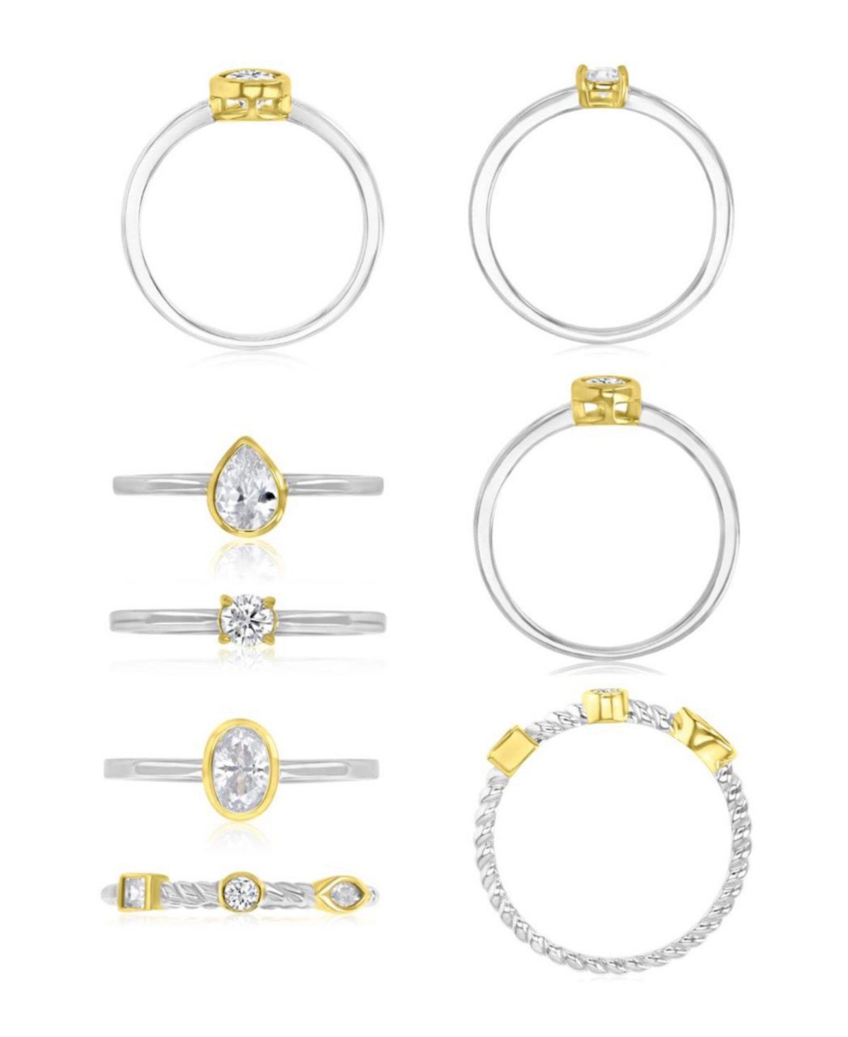 Click here for Macys 4-Pc. Polished Cubic Zirconia Quadruple Ring... prices