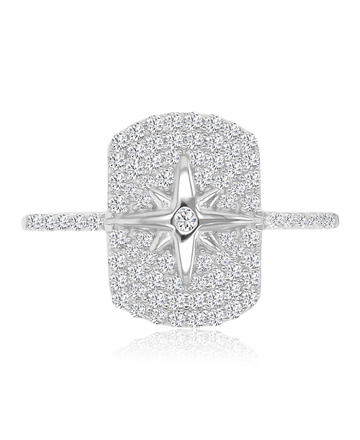Click here for Macys Cubic Zirconia Star Pave Ring in 14k Yellow... prices