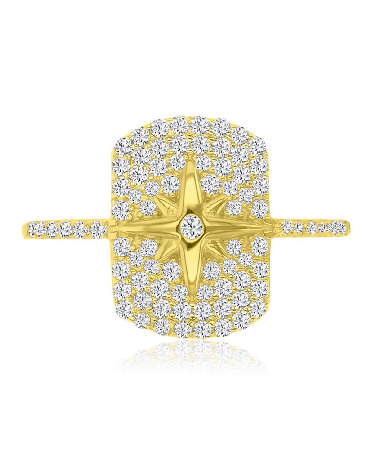 Click here for Macys Cubic Zirconia Star Pave Ring in 14k Yellow... prices