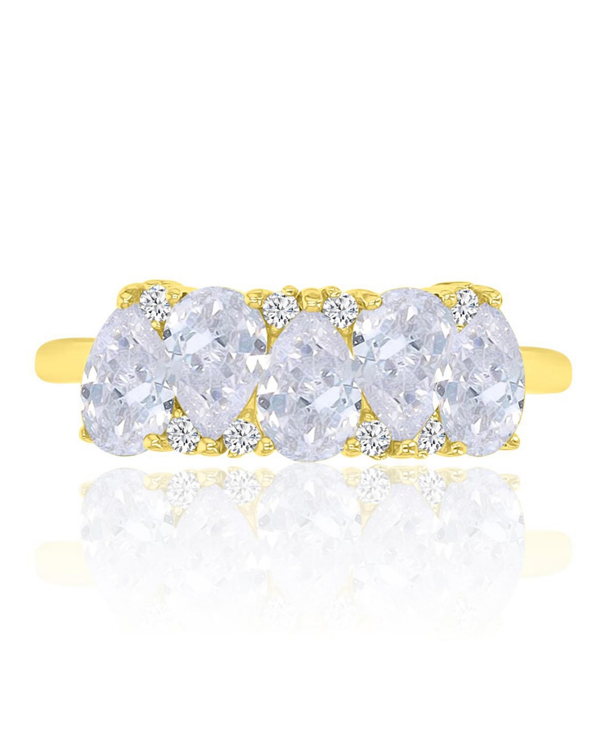 Click here for Macys Pear-Shaped Cubic Zirconia Ring in 14k Yello... prices