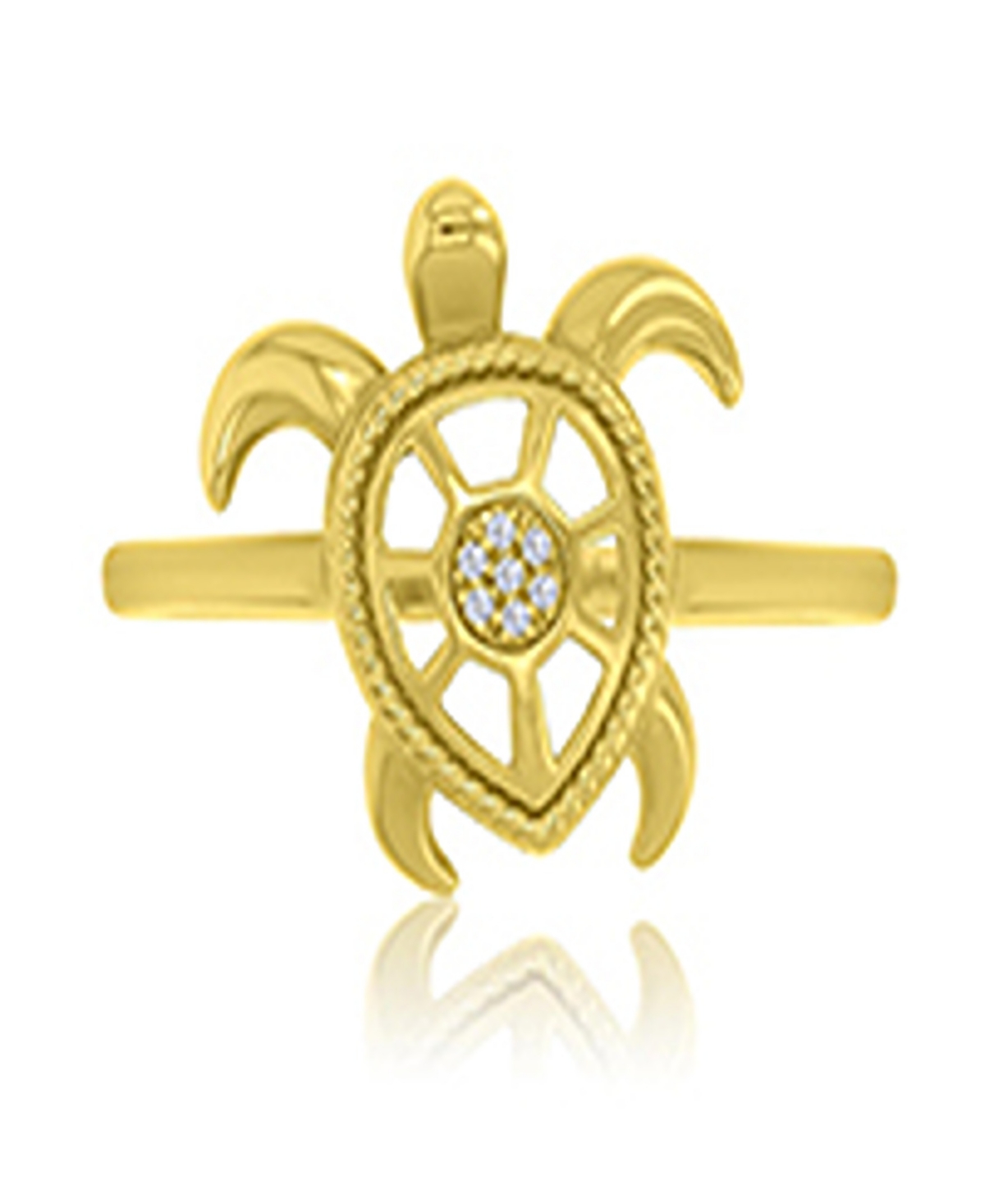 Click here for Macys Diamond Accent Sea Turtle Ring in 14k Yellow... prices