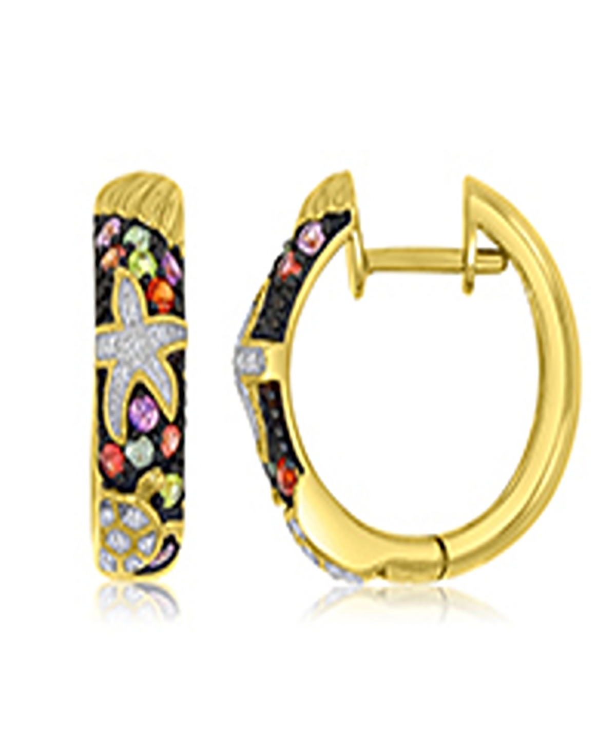 Click here for Macys Starfish & Sea Turtle Huggie Earrings in 14k... prices