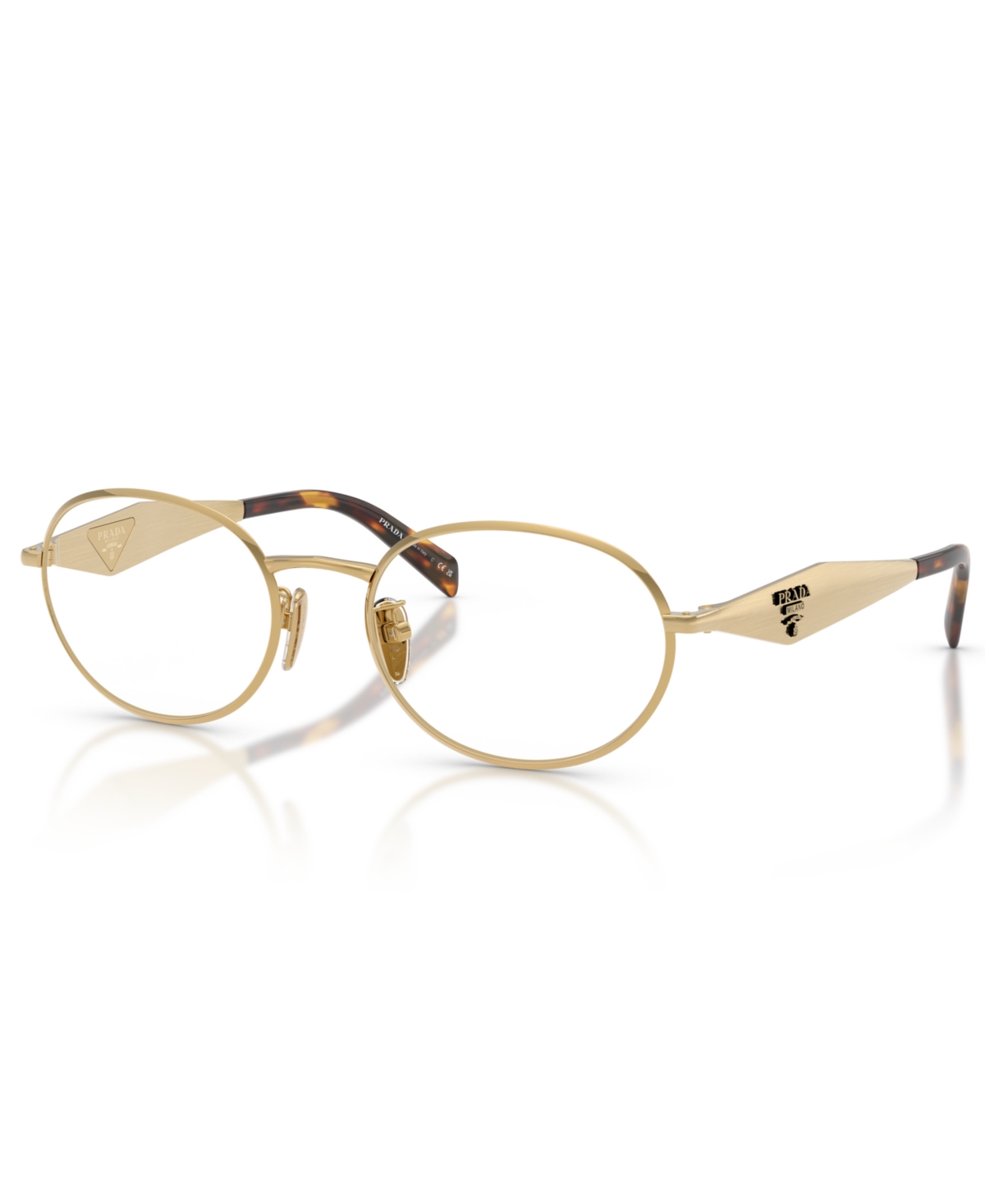 Click here for Prada Womens Oval Eyeglasses  Pr D53VD - Gold prices