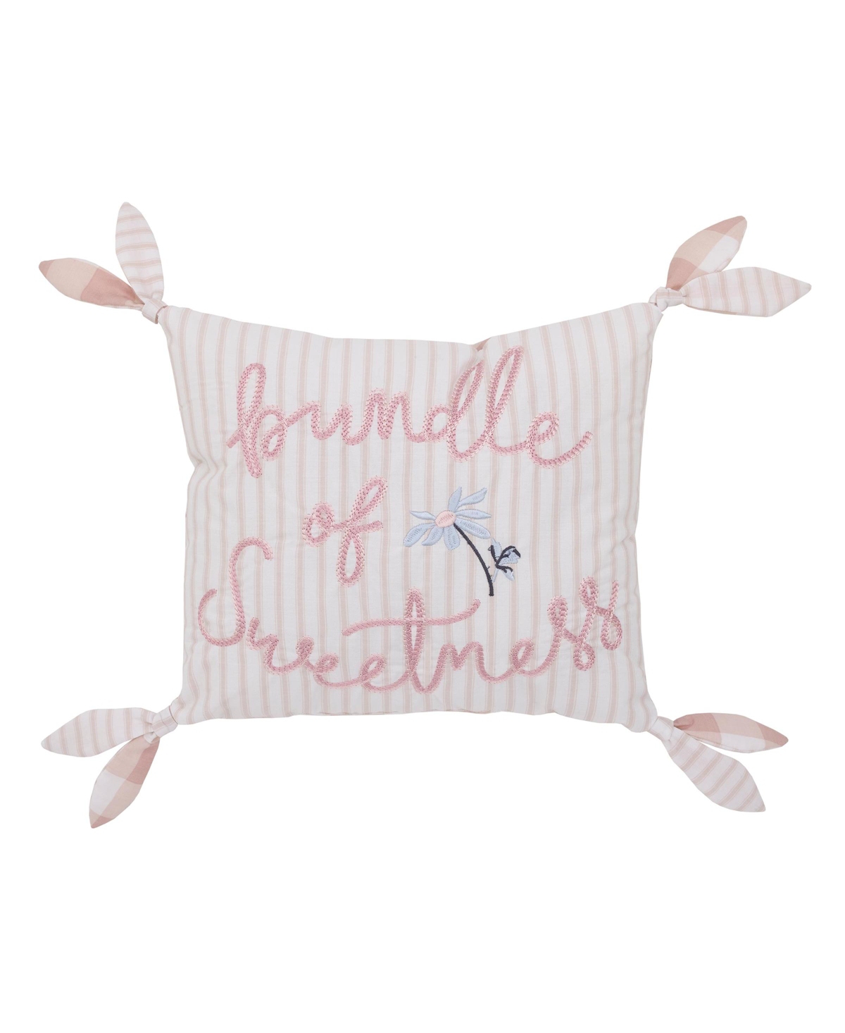 Click here for NoJo Farmhouse Chic Pink and White Stripe "Bu... prices