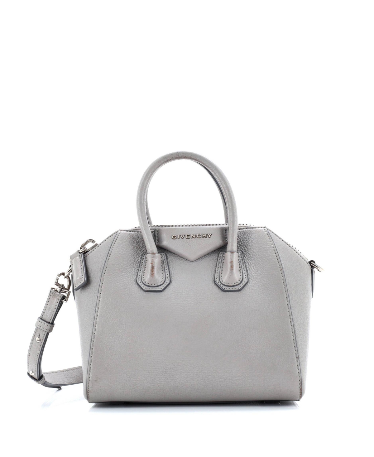 Click here for Pre-Owned Givenchy Mini Antigona Bag Leather - Gre... prices