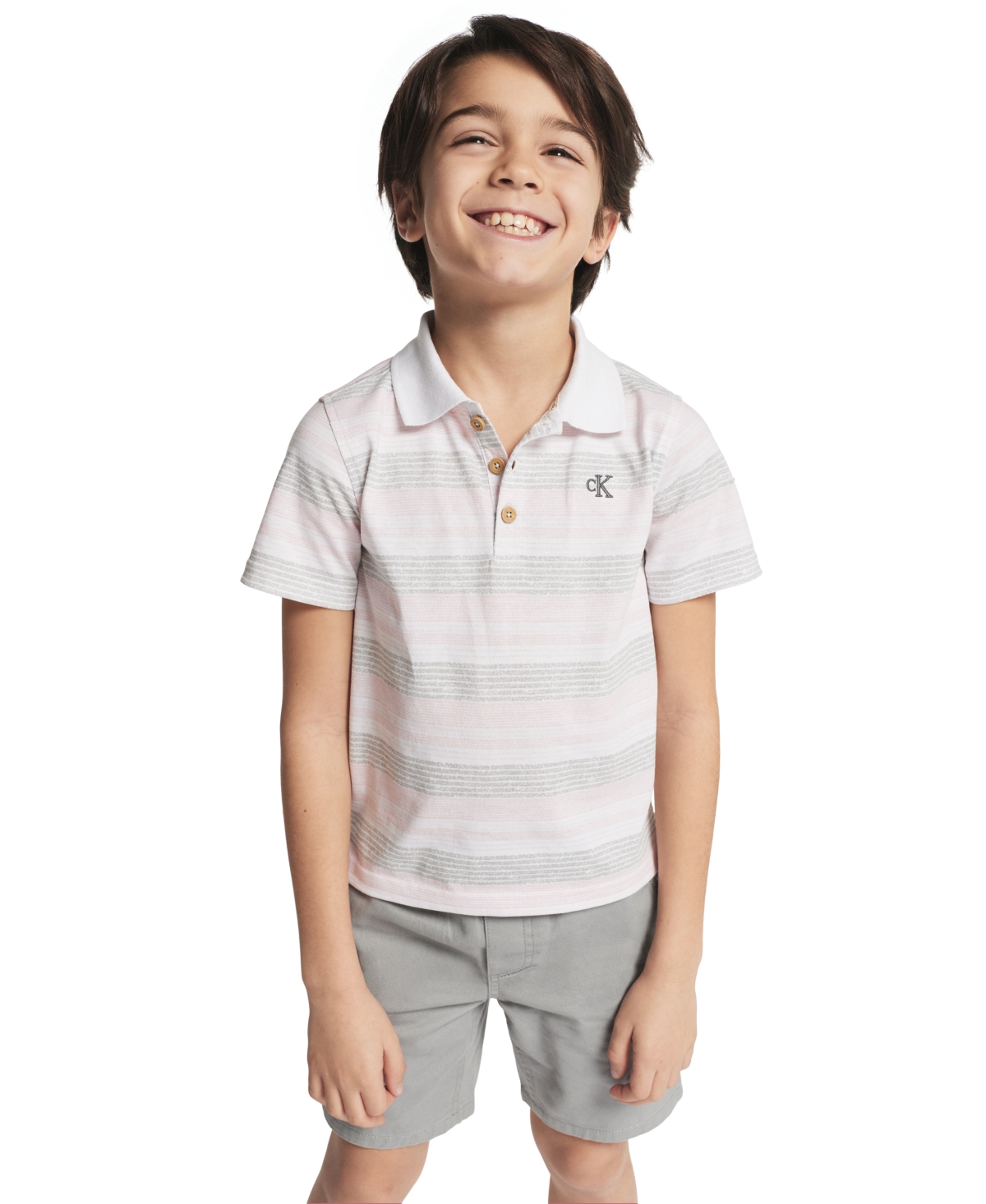 Click here for Calvin Klein Boys Toddler 2T-4T Striped Polo Shirt... prices