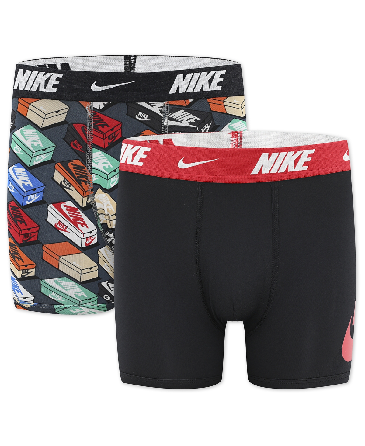 Click here for Nike Boys 8-20 Printed Boxer Briefs  2-Pack - Blac... prices