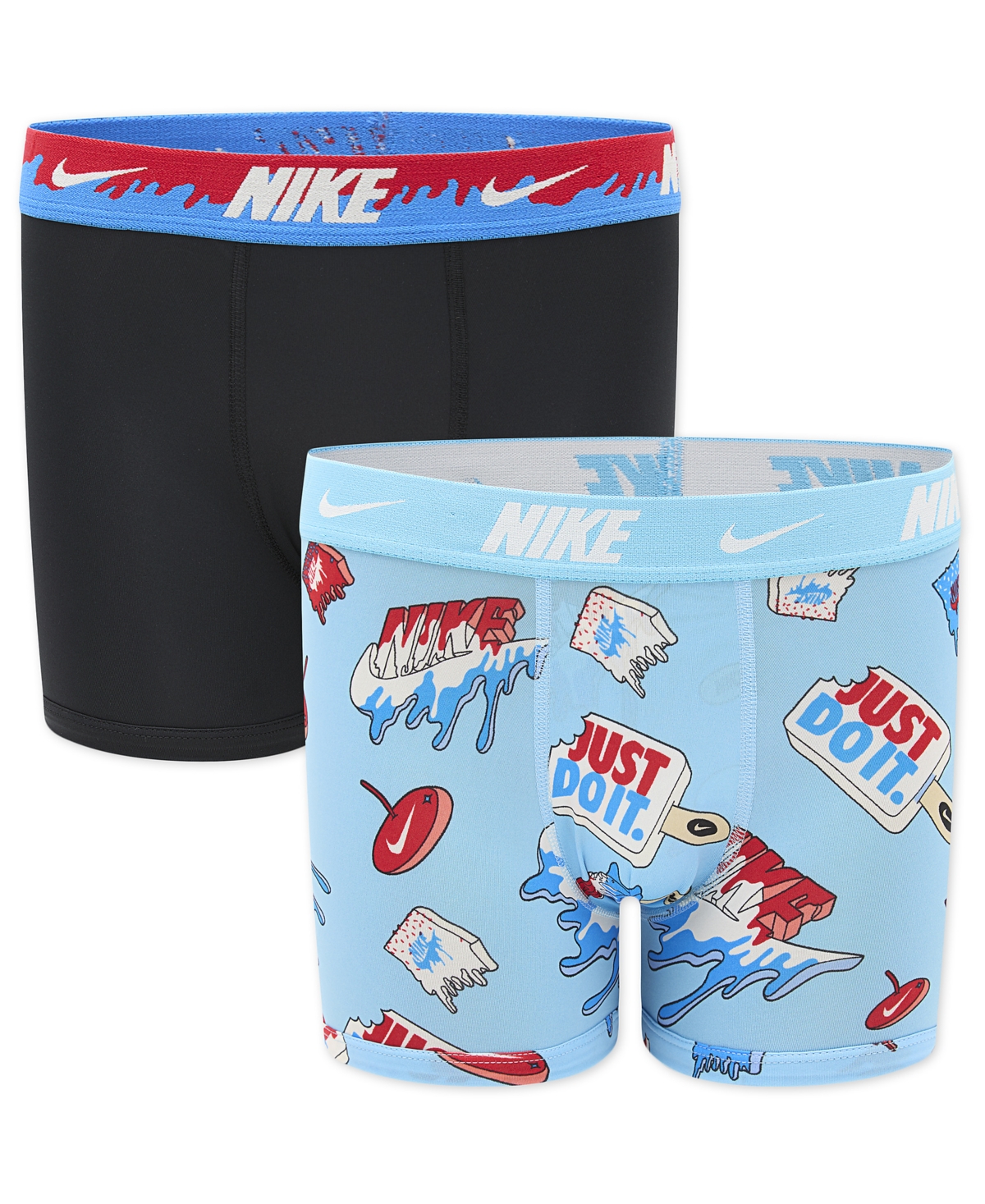 Click here for Nike Boys 8-20 Printed Boxer Briefs  2-Pack - Blac... prices