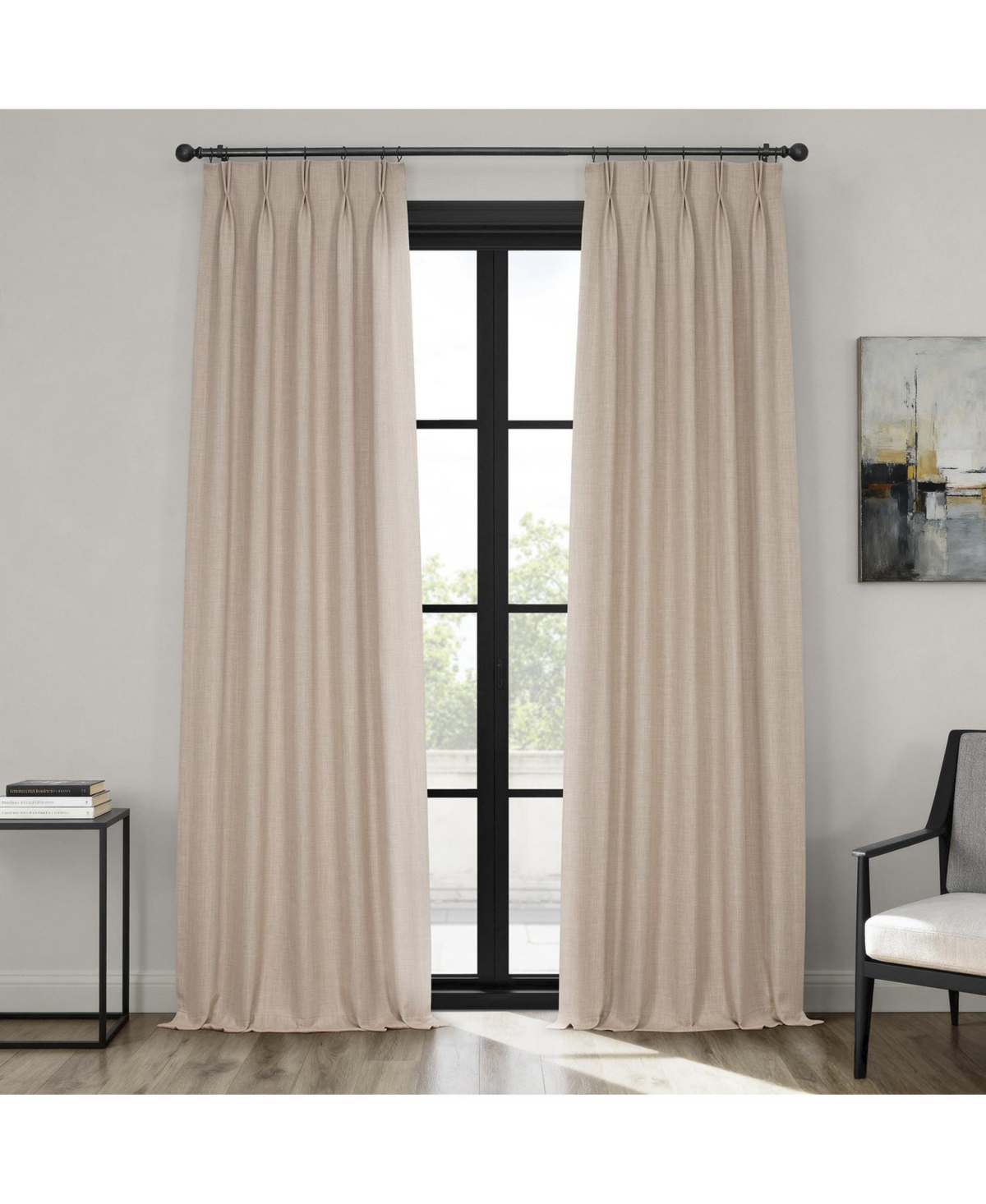 Click here for Half Price Drapes French Pleat Textured Faux Linen... prices