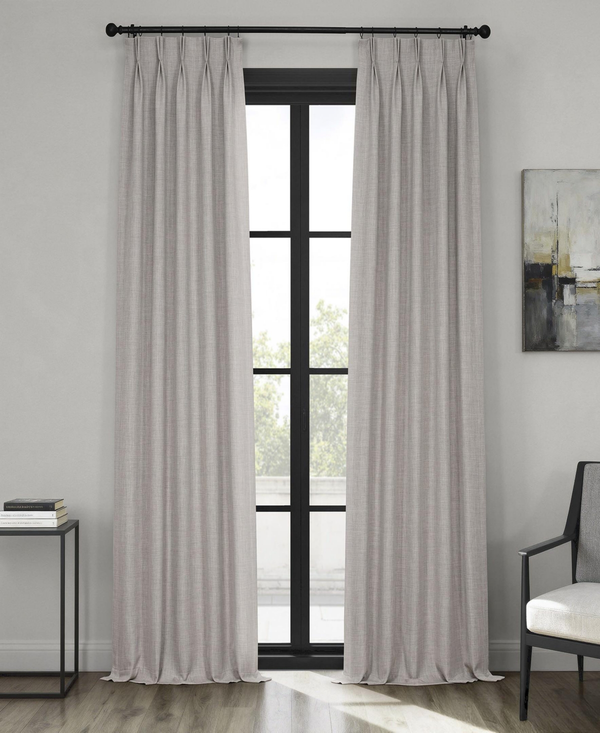 Click here for Half Price Drapes French Pleat Textured Faux Linen... prices