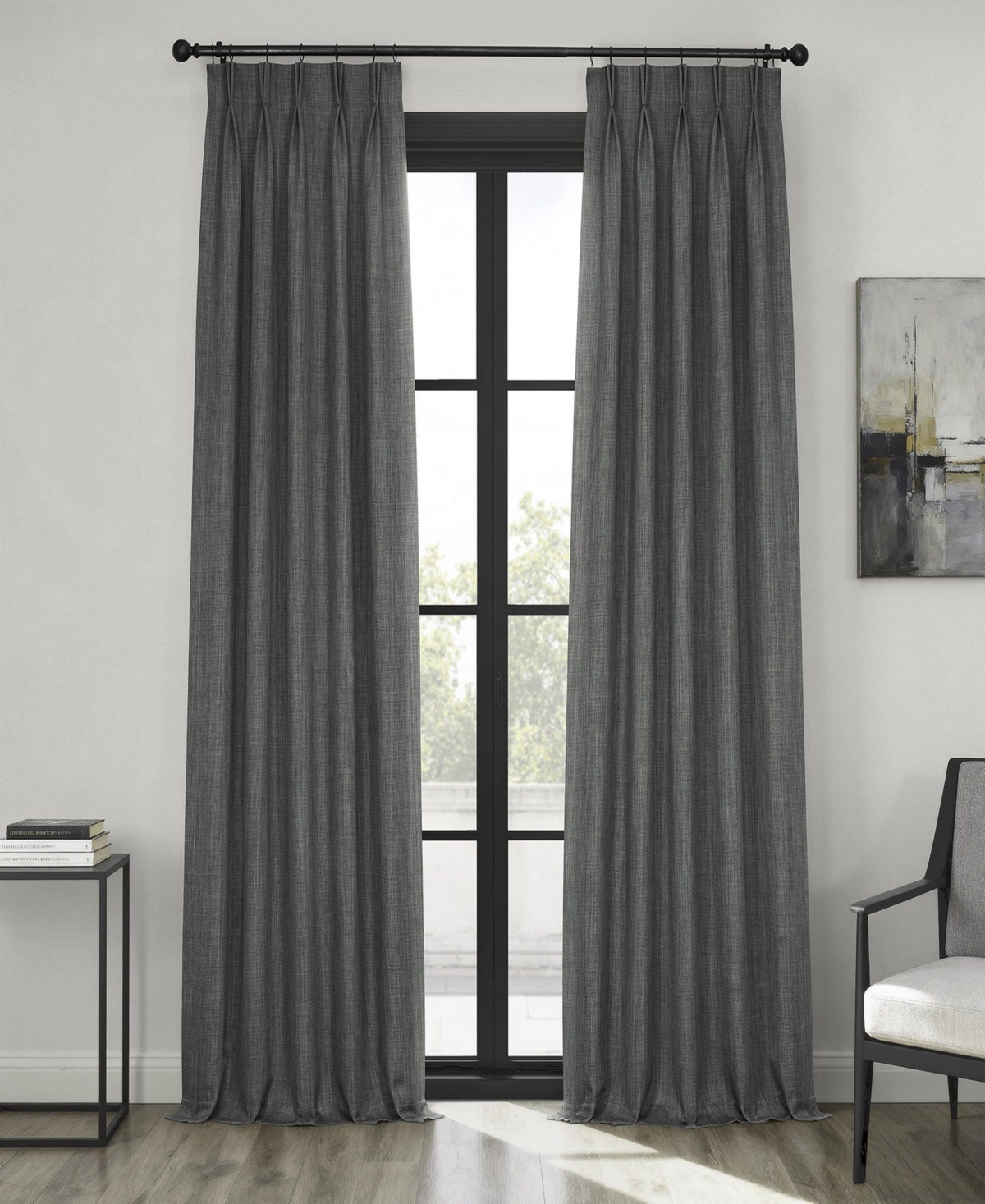 Click here for Half Price Drapes French Pleat Textured Faux Linen... prices