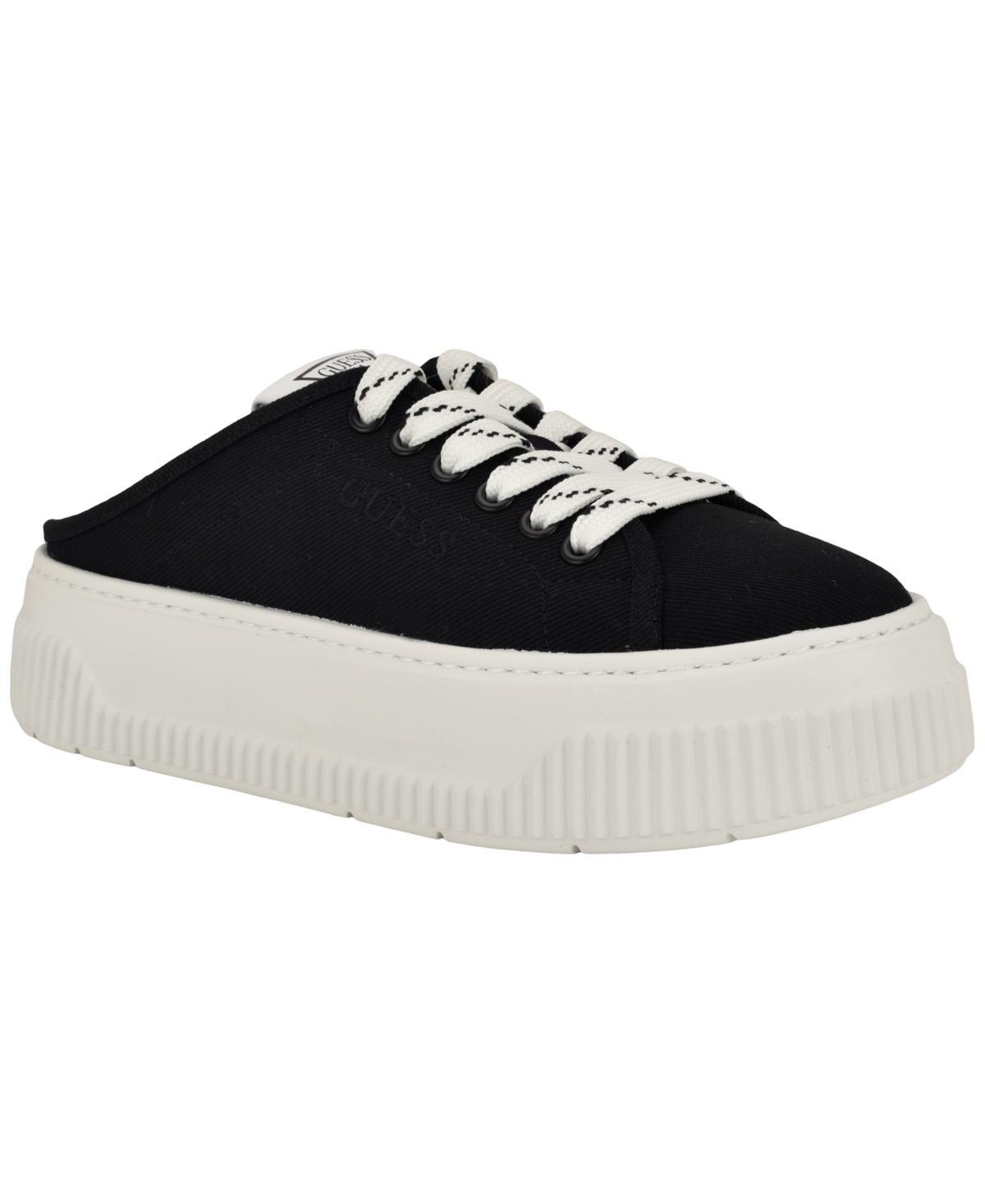 Click here for Guess Womens Nudge Platform Mule Sneakers - Black prices