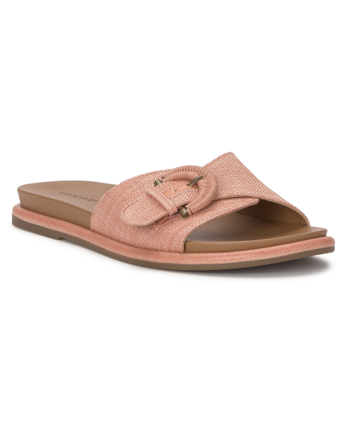 Click here for Lucky Brand Womens Suszie Buckle Slide Flat Sandal... prices