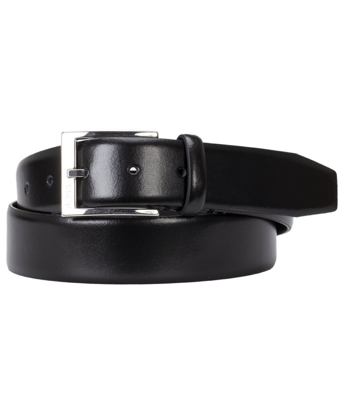 Click here for Hugo Boss Mens Silver-Tone Buckle Belt - Black prices