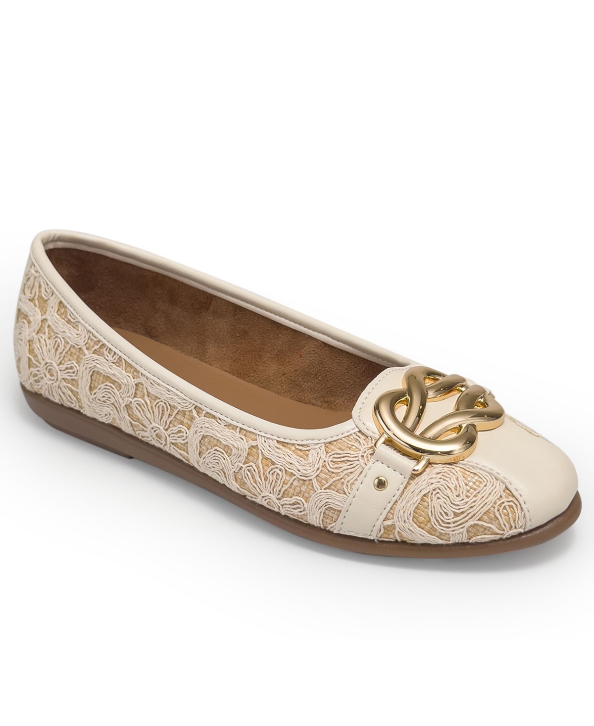 Click here for Aerosoles Womens Big Bet Ballet Flats - Eggnog prices