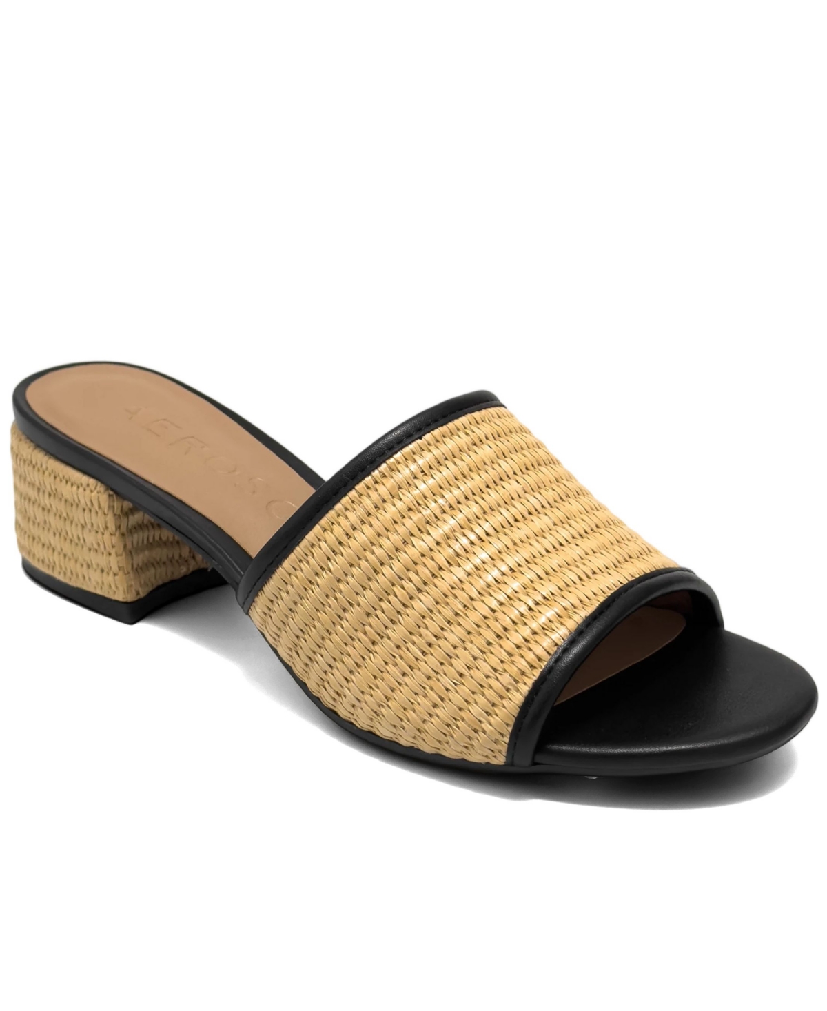 Click here for Aerosoles Womens Como Round Toe Slide Sandals - Na... prices