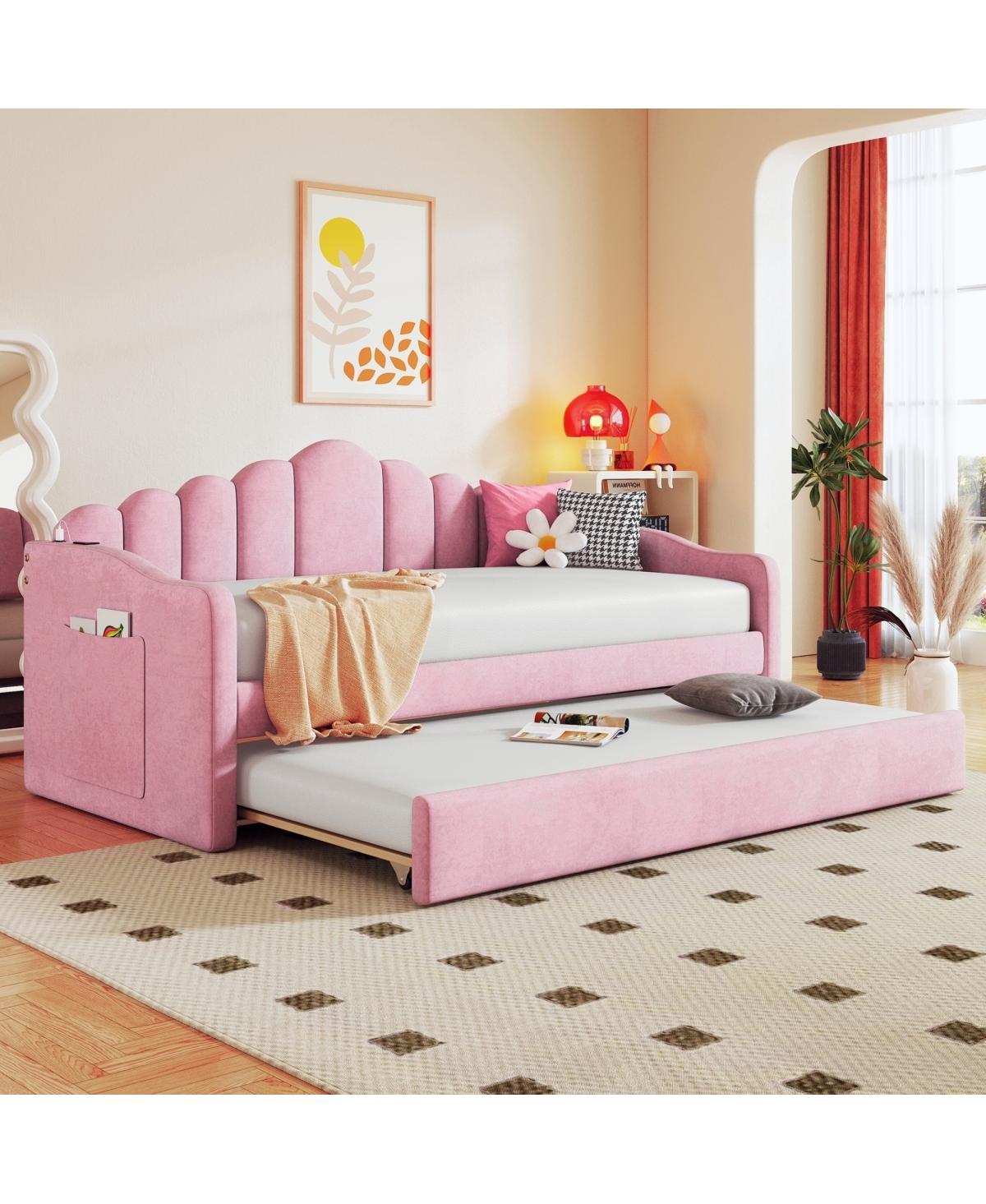 Click here for Streamdale Furniture Twin Velvet Daybed with Trund... prices