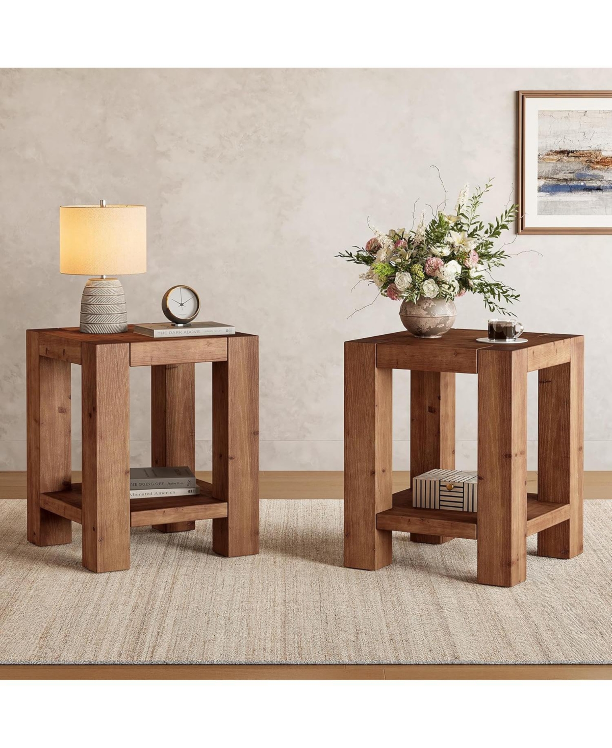 Click here for Tribesigns 19.69" Solid Wood Side Table Set o... prices