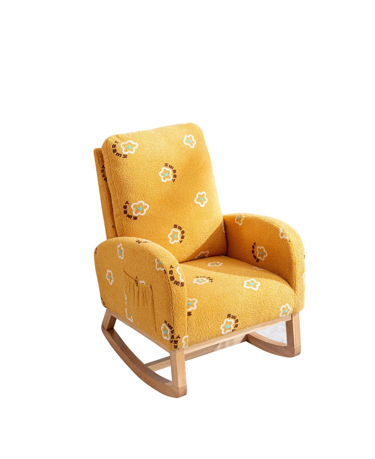 Click here for Flynama Mustard Boucle Modern Nursery Rocking Chai... prices
