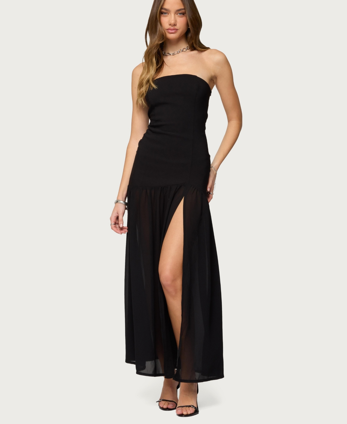 Click here for Edikted Womens Marisa Strapless Maxi Dress - Black prices