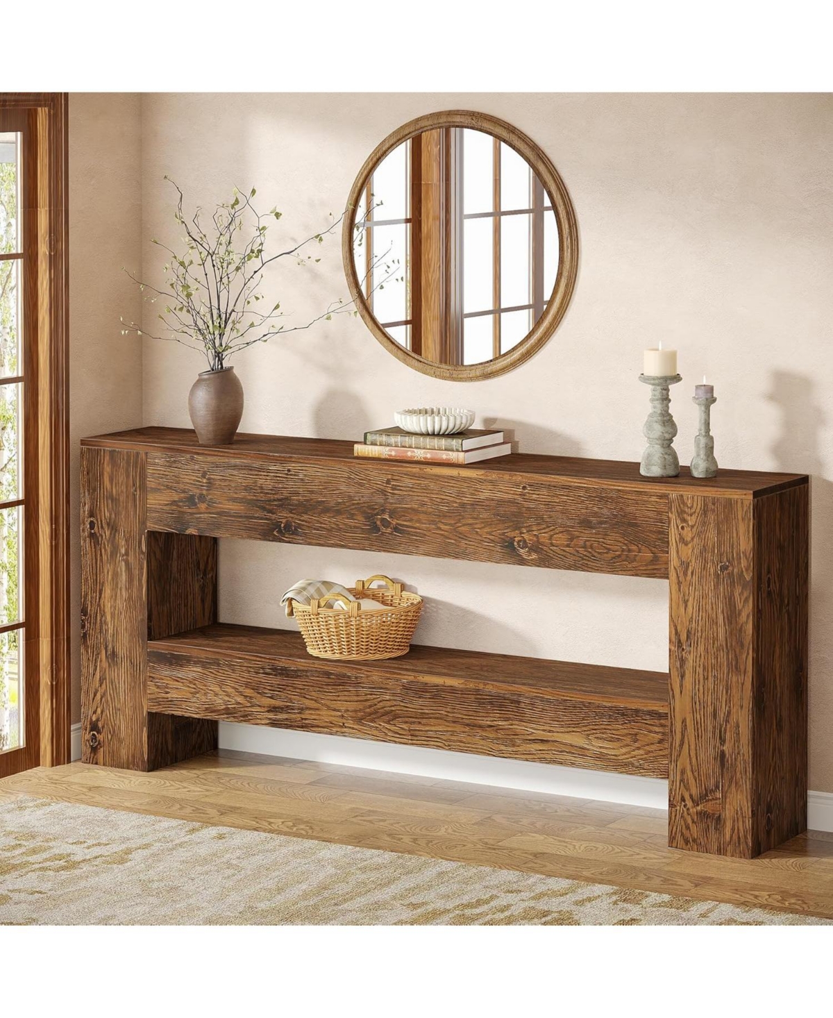Click here for Tribesigns 63-Inch Solid Wood Console Table  Farmh... prices