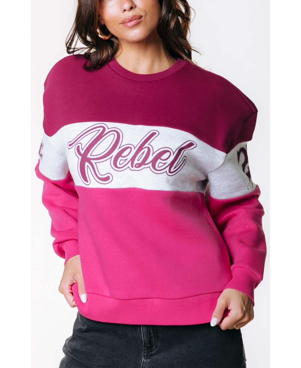 Click here for Colourful Rebel Womens Logo Colourblock Boxy Sweat... prices