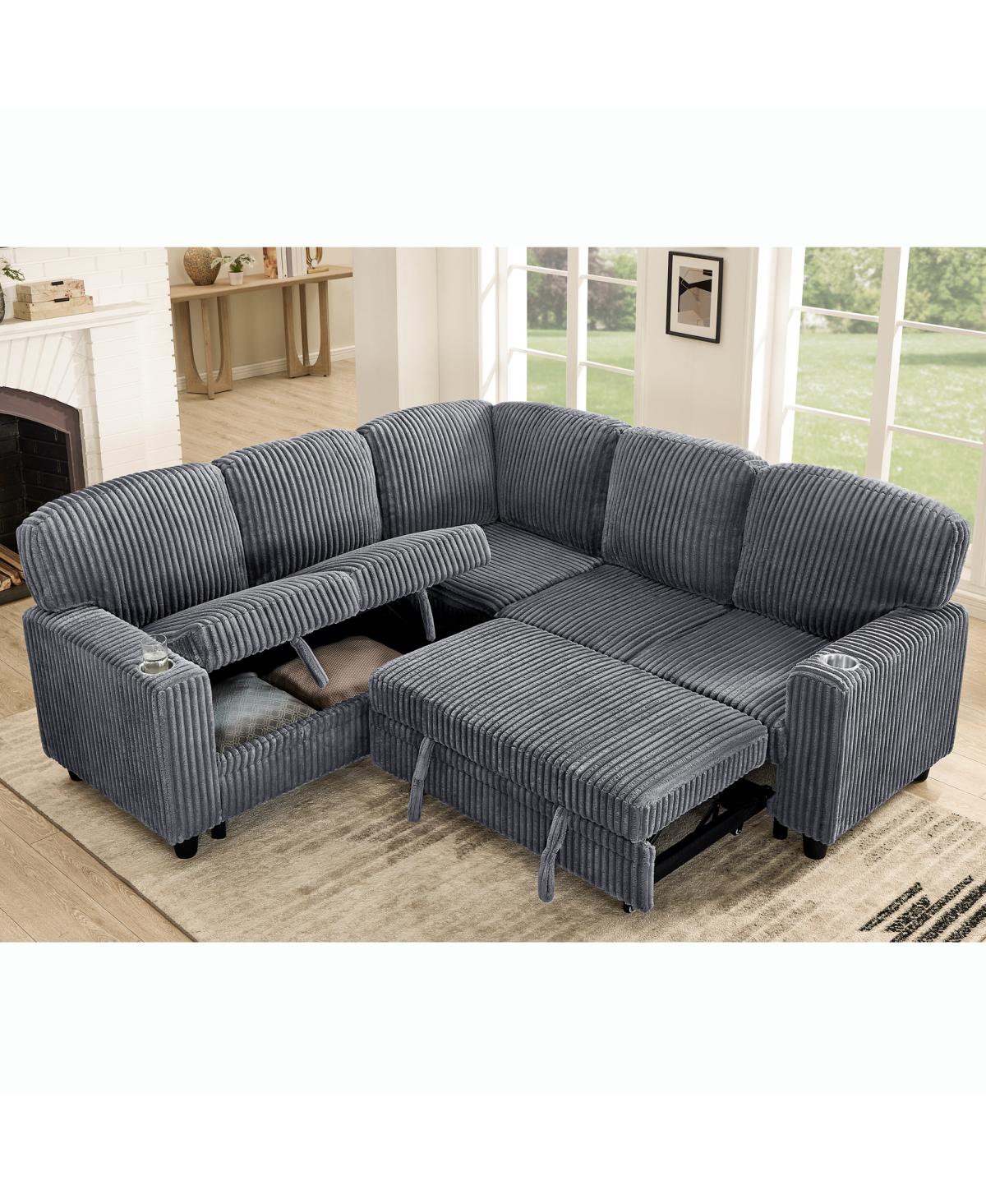 Click here for Streamdale L-Shaped Sectional Sofa Bed with Pull-O... prices