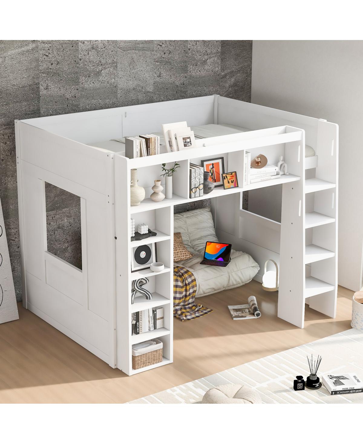 Click here for Streamdale Furniture Queen Size Wooden Loft Bed wi... prices