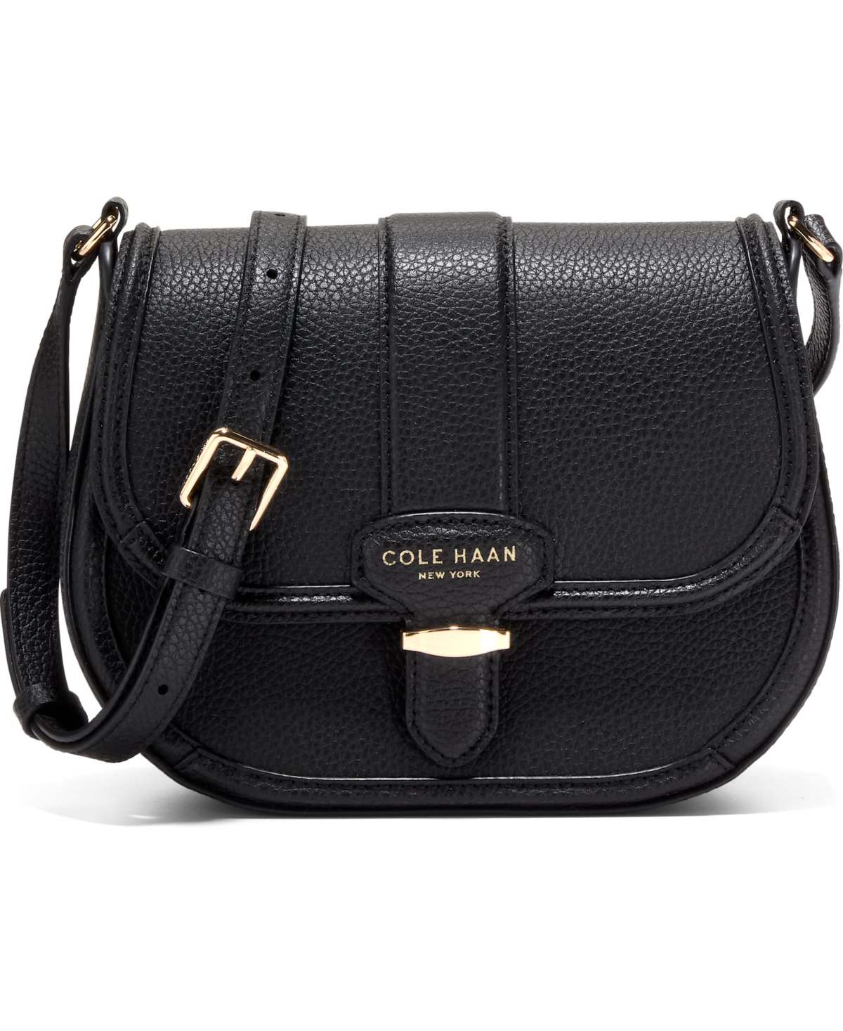 Click here for Cole Haan Marina Saddle Small Crossbody Bag - Blac... prices