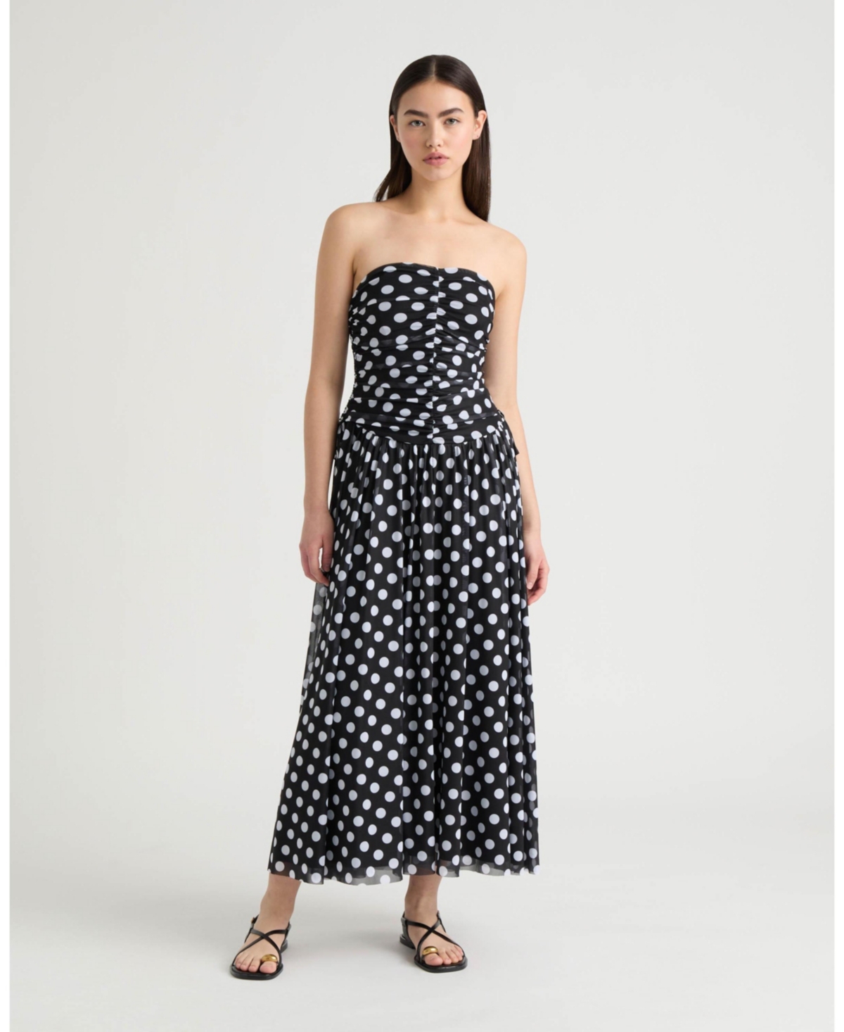 Click here for Nvlt Womens Strapless Dress with Ruched Detail - B... prices