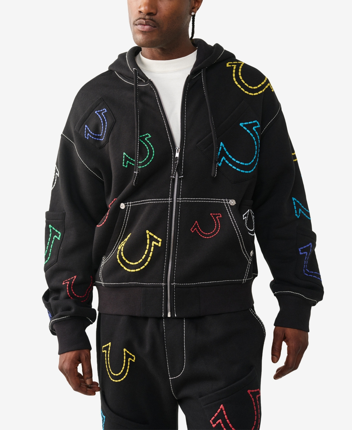 Click here for True Religion Mens Long-Sleeve Zipper Hoodie - Jet... prices