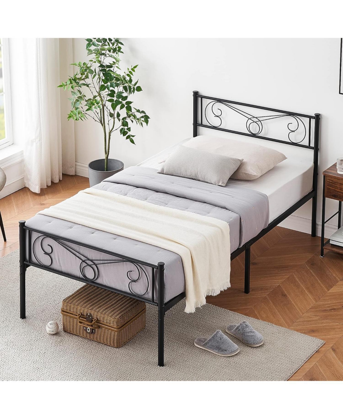 Click here for gaomon Twin Bed Frame Platform with Headboard and... prices