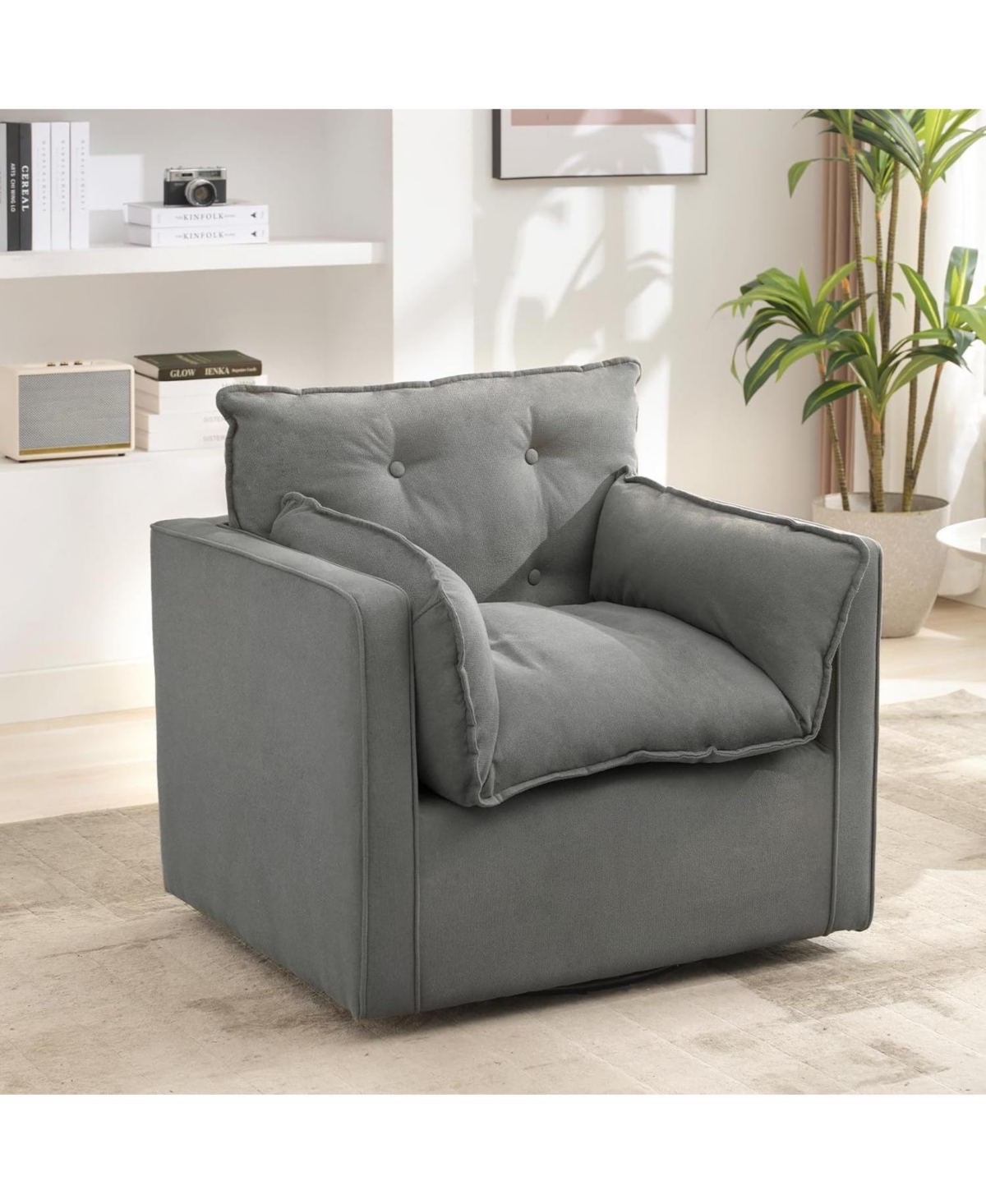 Click here for gaomon Oversized Swivel Accent Chair  360-Degree R... prices
