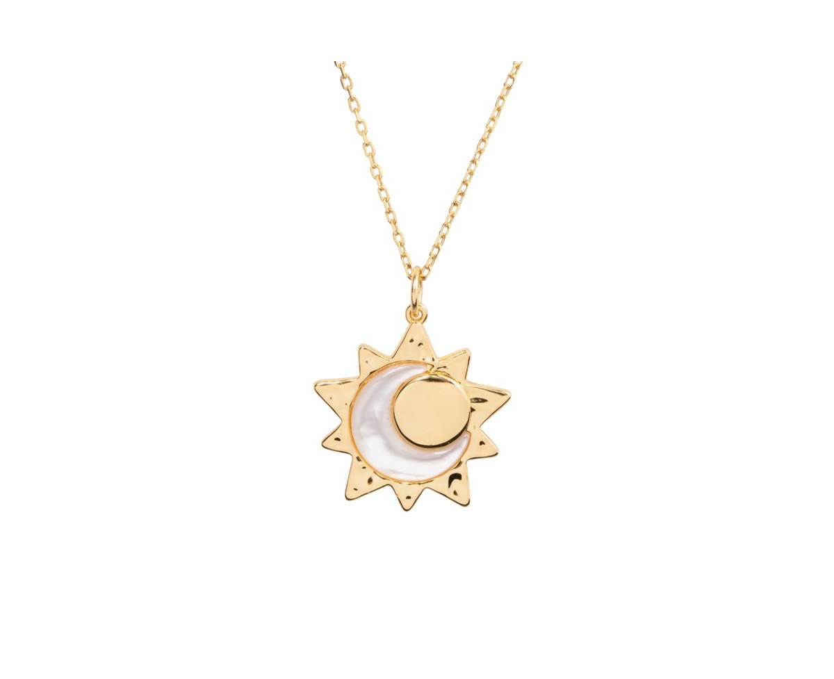 Click here for Little Sky Stone Eclipse Charm Mop Pendant Necklac... prices