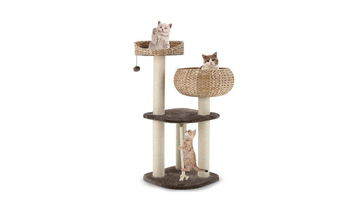 Click here for Aostirmotor 41" Hand-Woven Cat Tree with 3 Si... prices