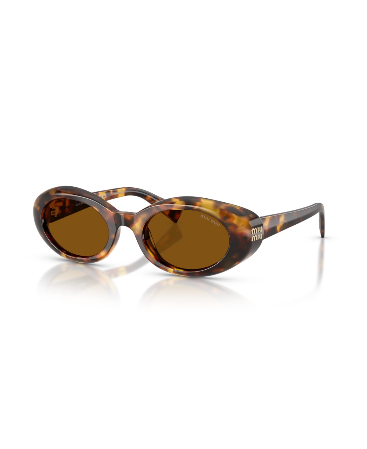 Click here for Miu Miu Womens Oval Sunglasses  Mu B09S - Honey Ha... prices
